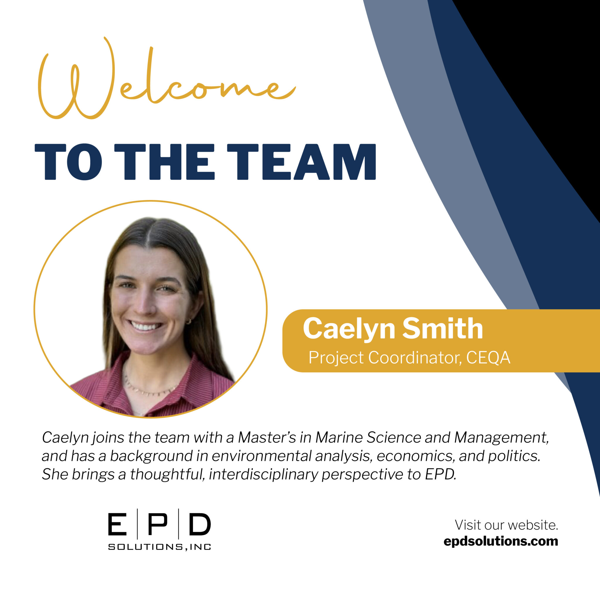 We’re excited to welcome Caelyn Smith to EPD Solutions as a Project ...